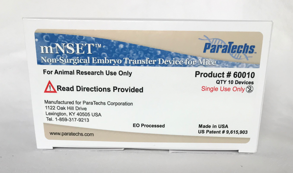 mNSET™ (Non-Surgical Embryo Transfer) Device for Mice 60010 (10 Device ...
